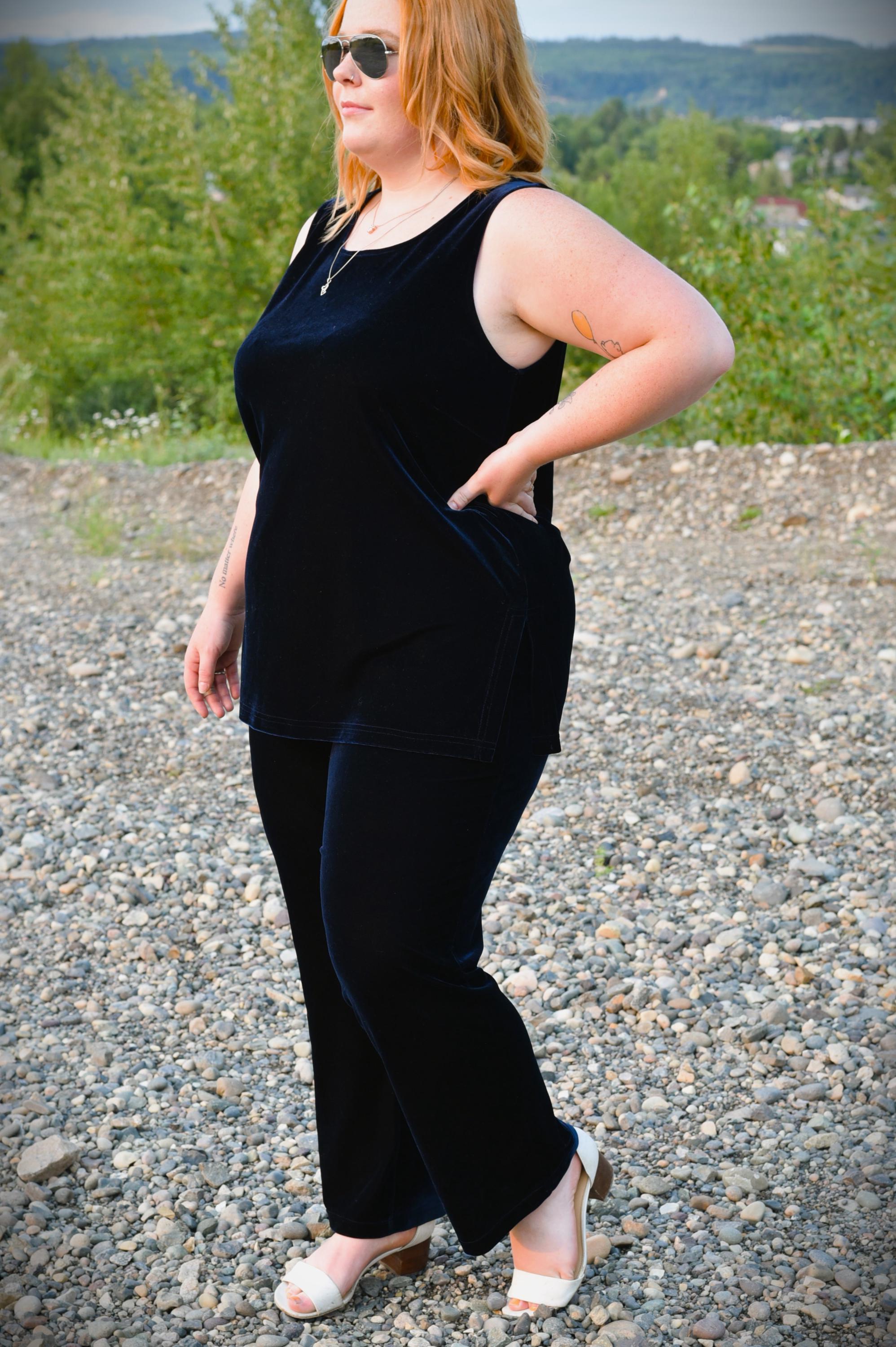 1980's Deep Blue Velvet Two Piece Women's Size XL/18 - Etsy