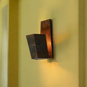 Set of 2 Copper Sconces Light, Outdoor Patina Wall Pendant, Triangle ...