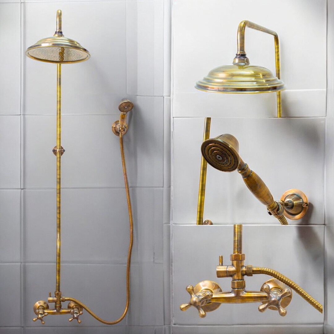 Wall Mounted Shower System, Cooper Shower System With Hand Shower ...