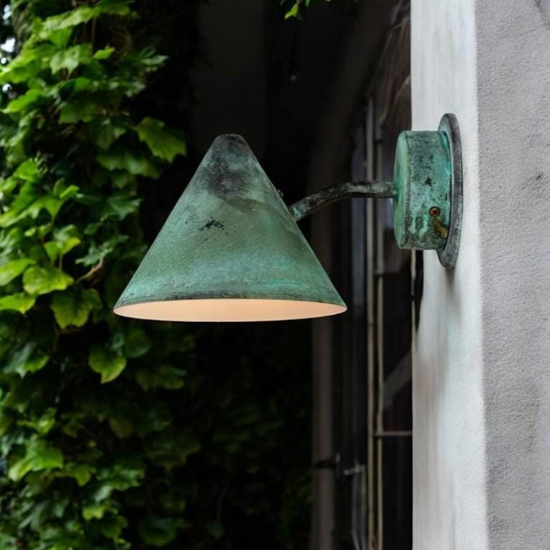 Outdoor Sconce Light, Monopoint Conic Lamp, Antique Wall Fixture ...