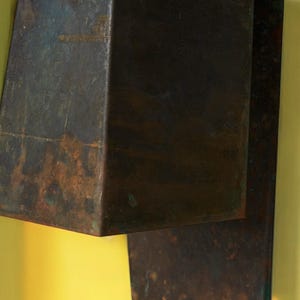 Set of 2 Copper Sconces Light, Outdoor Patina Wall Pendant, Triangle ...