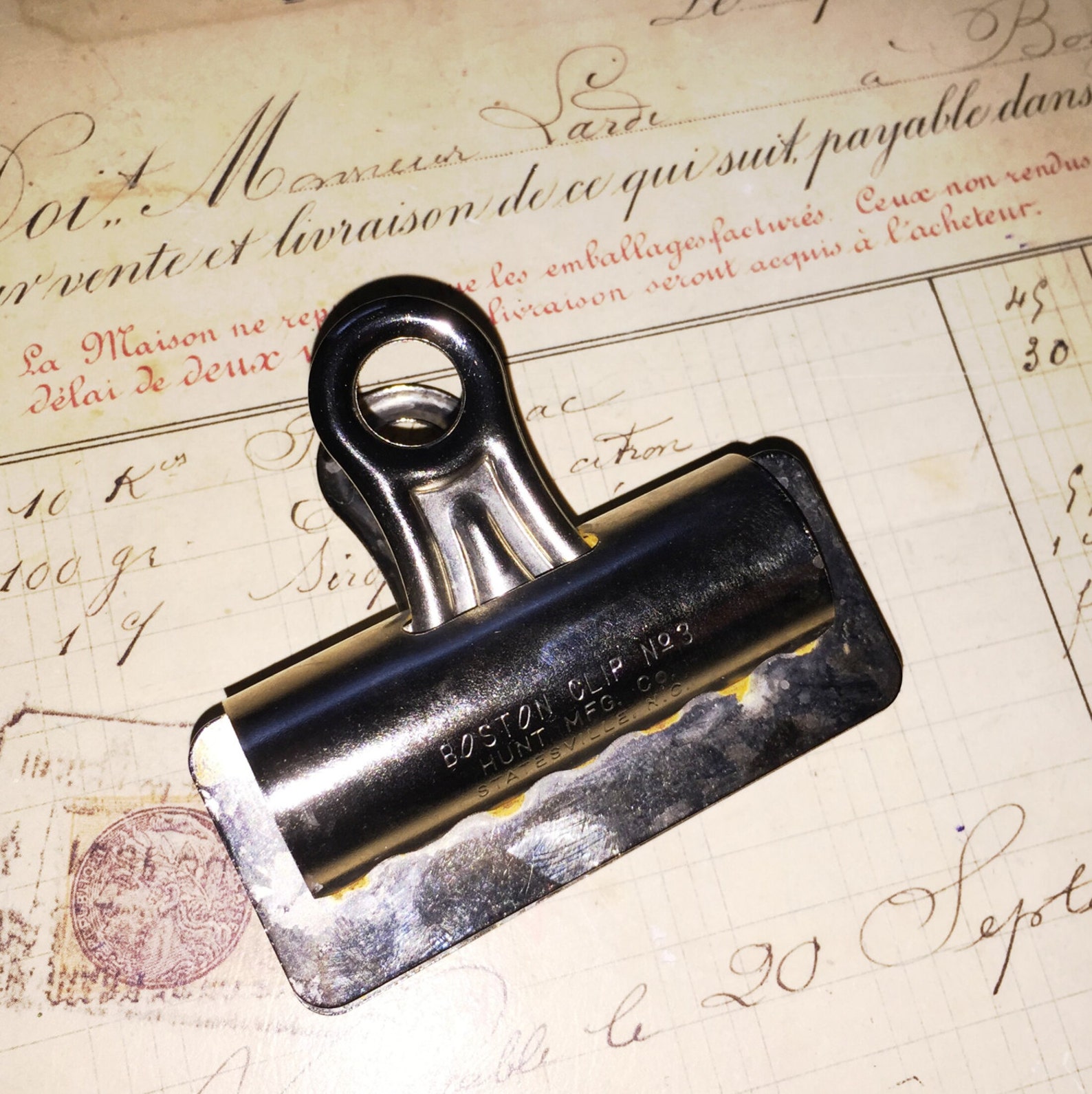 Vintage Metal Boston Clip - Etsy