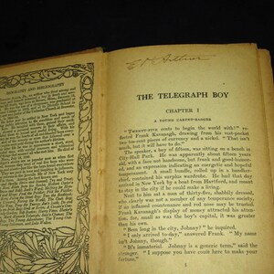 1910 Horatio Alger Telegraph Boy - Etsy