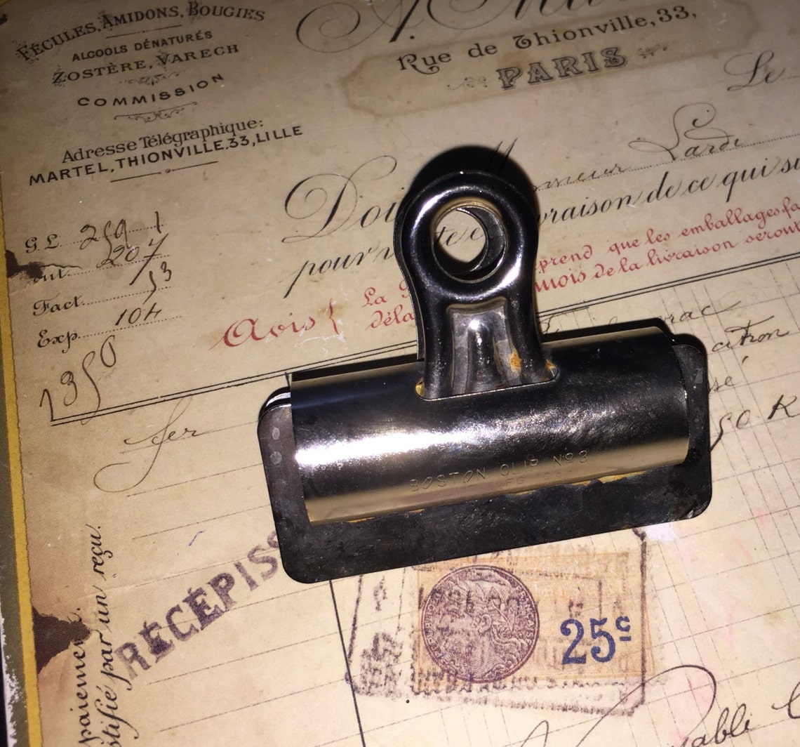 Vintage Metal Boston Clip - Etsy