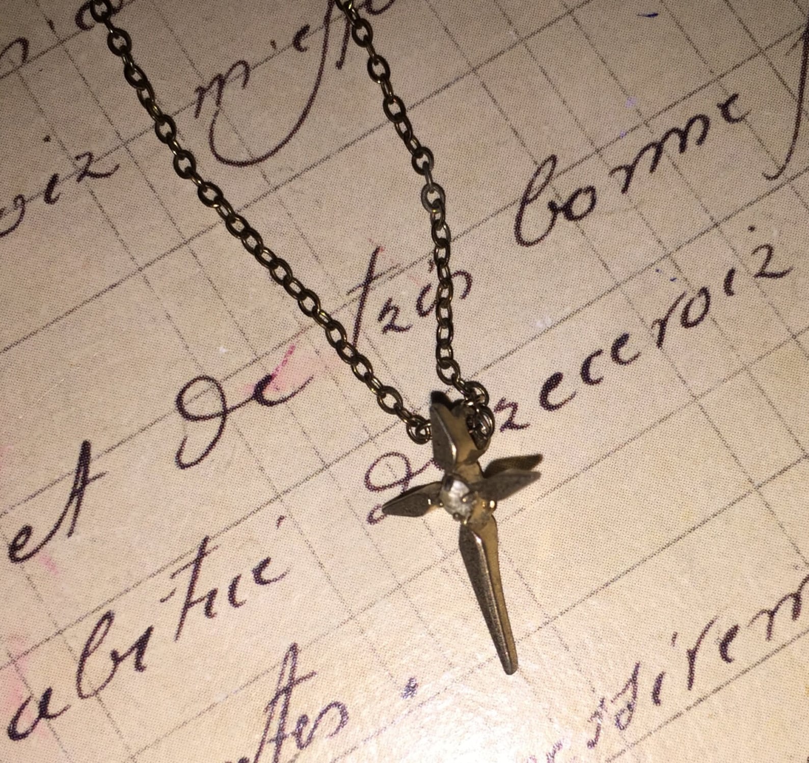 Child's Old Gold Cross Necklace - Etsy