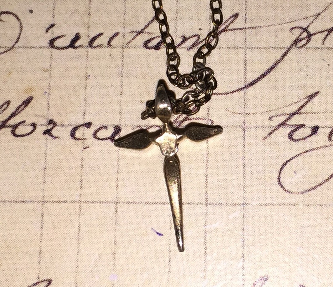 Child's Old Gold Cross Necklace - Etsy