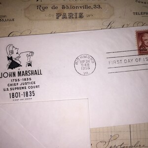 1955 John Marshall First Cover Envelope - Etsy
