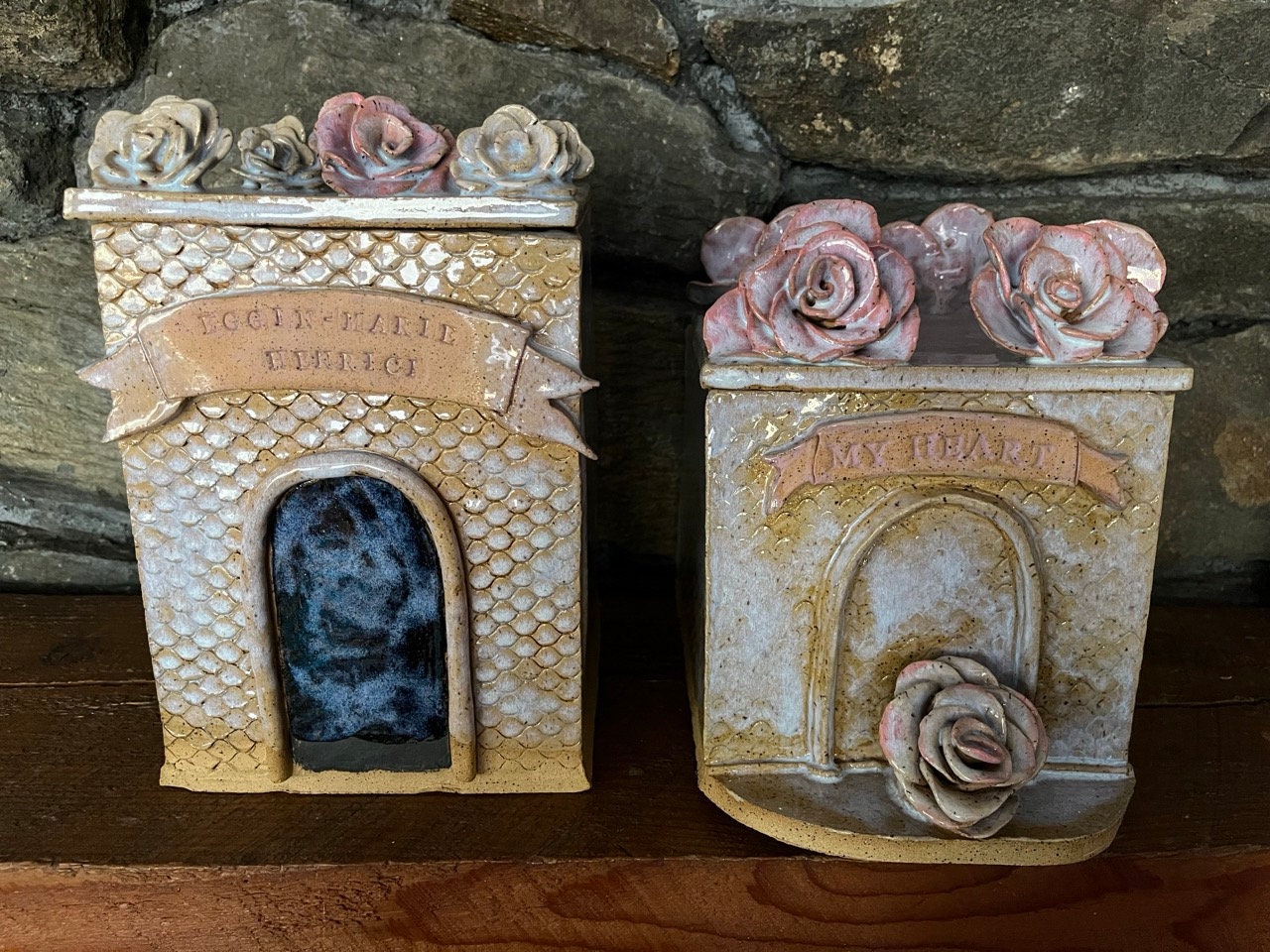 Custom Ceramic Tiny Tomb / Mini Mausoleum for Cremains / Urn / Casket ...