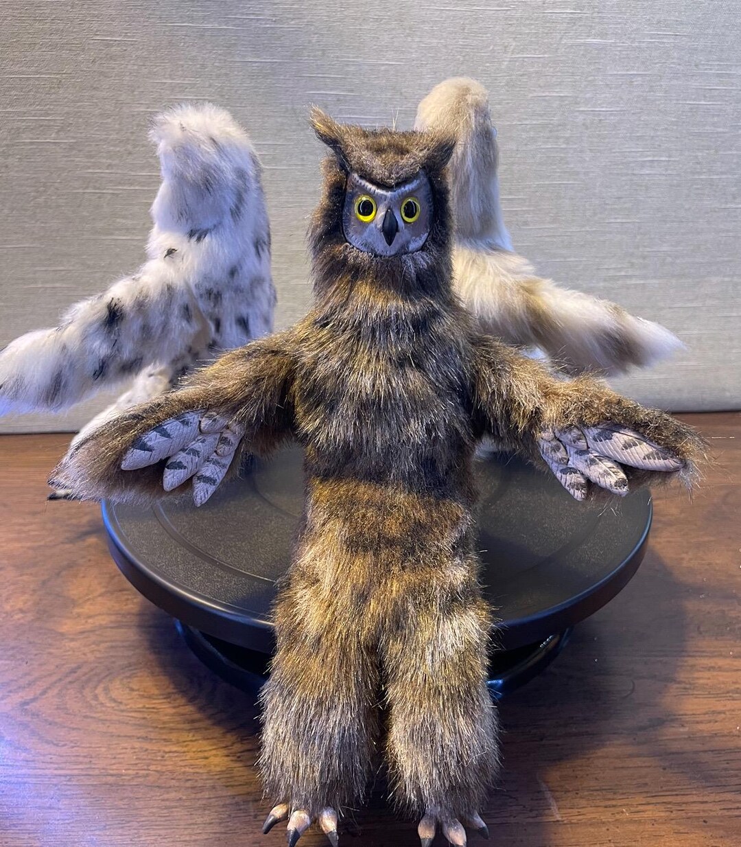 Great Horned Owl Companion - Posable Art Doll - Etsy