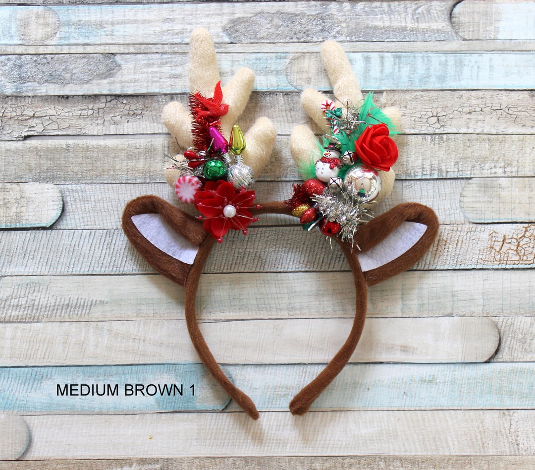 Reindeer Headband, Christmas Reindeer Ears, Parade Headband, Holiday ...