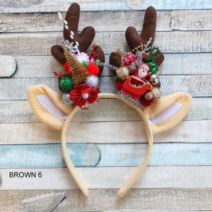 Reindeer Headband, Christmas Reindeer Ears, Parade Headband, Holiday ...