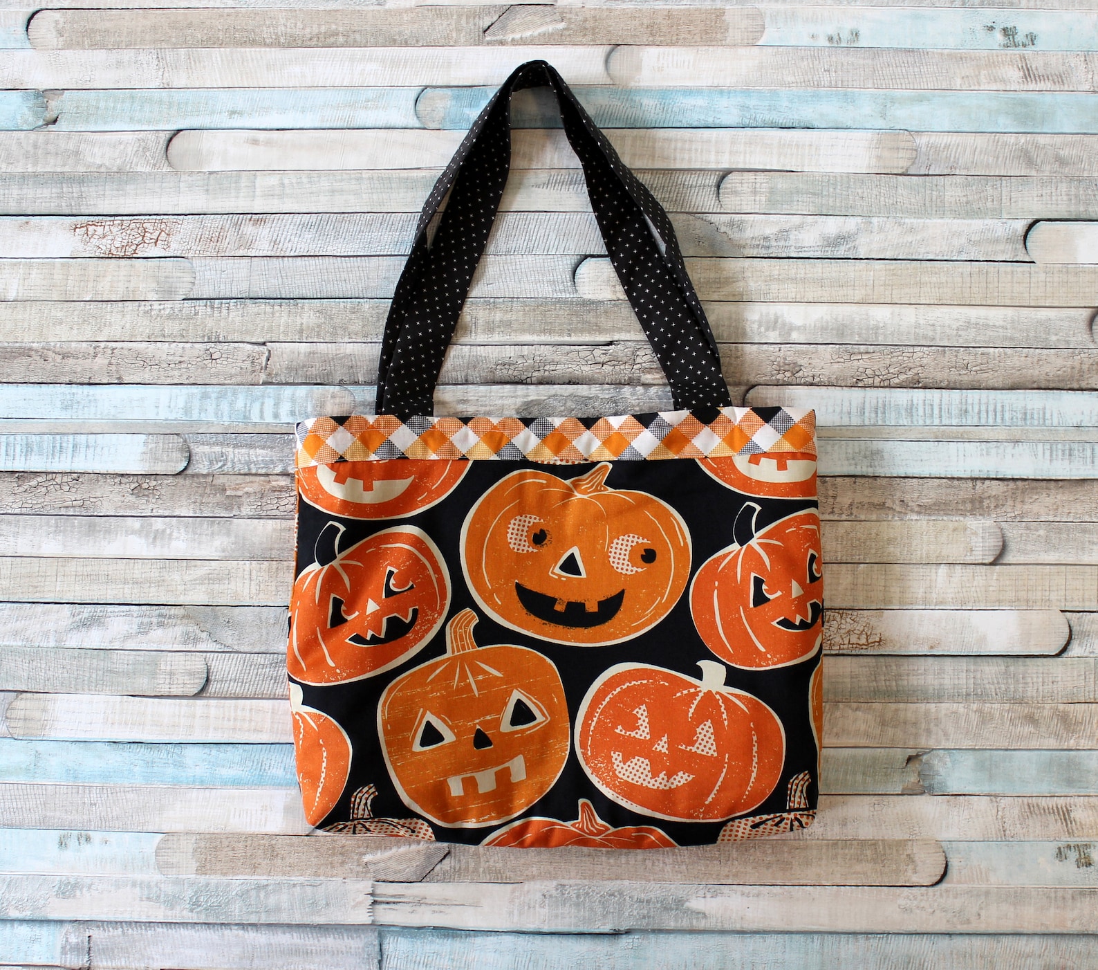 Pumpkin Halloween Tote, Candy Holder, Halloween Candy Tote, Trick or ...