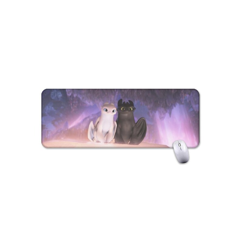 How to Train Your Dragon Toothless & Light Fury Mouse Pad Plus Size ...