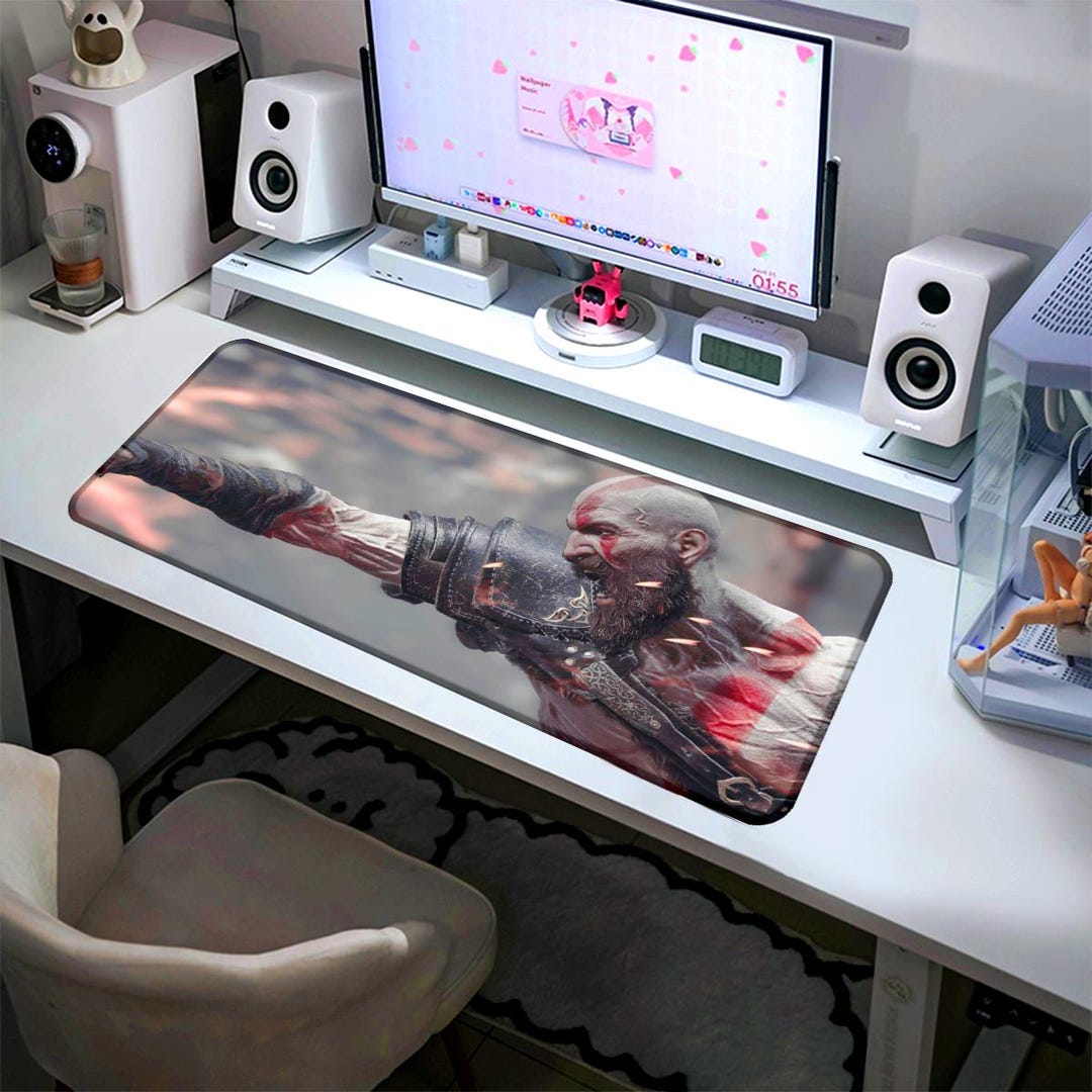 God of War Ragnarok Kratos Mouse Pad Plus Size | Atreus | Odin | Thor ...