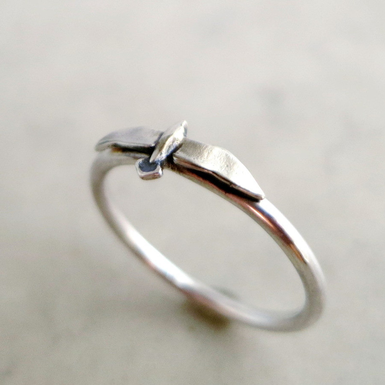 Bird Ring Sterling Silver Seagull Stacking Ring Nature - Etsy