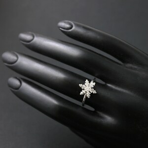 Snowflake Ring in Sterling Silver,stackable, Winter Jewelry - Etsy