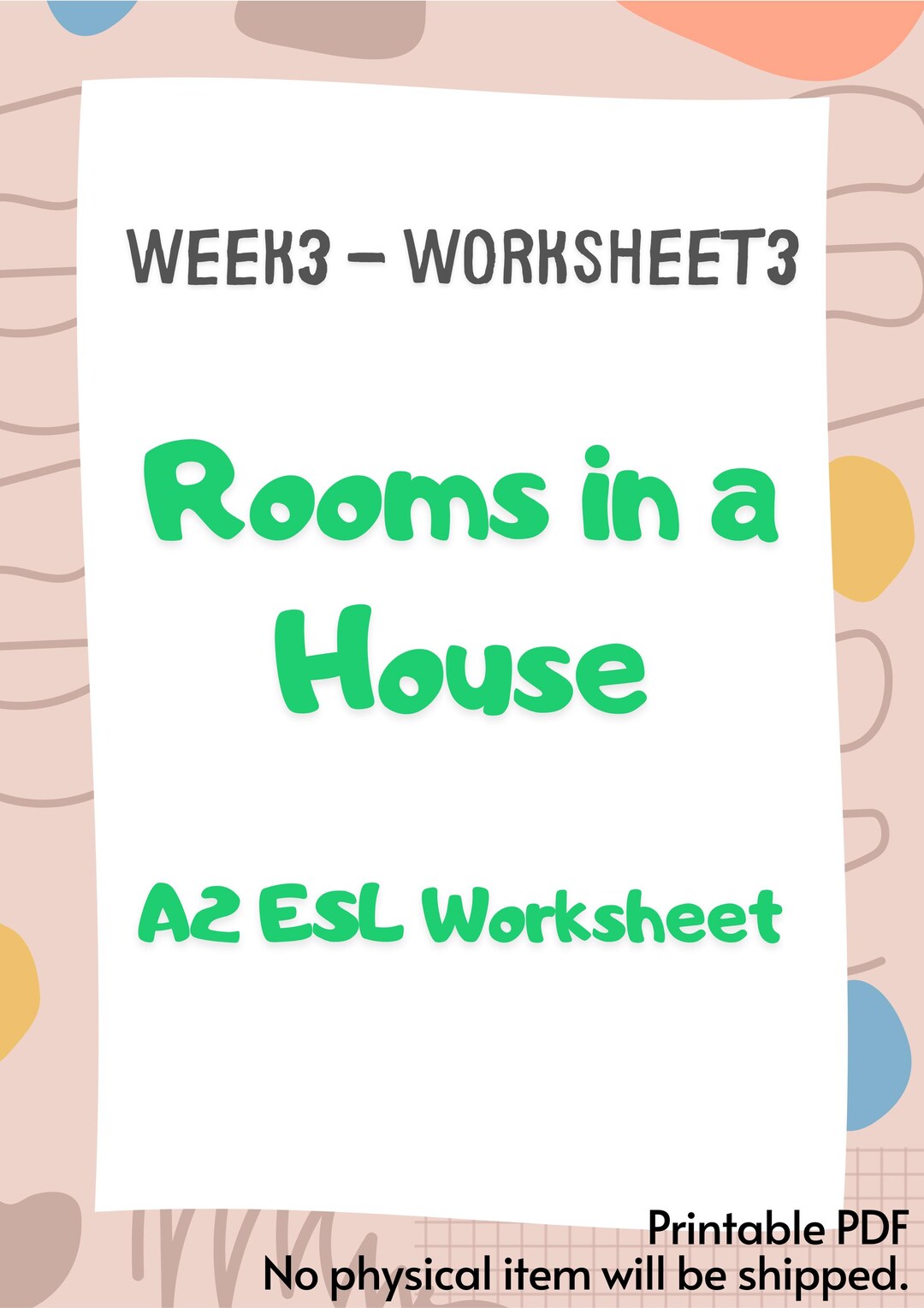 A2 ESL Reading Comprehension-vocabulary Worksheet | Rooms in a House ...