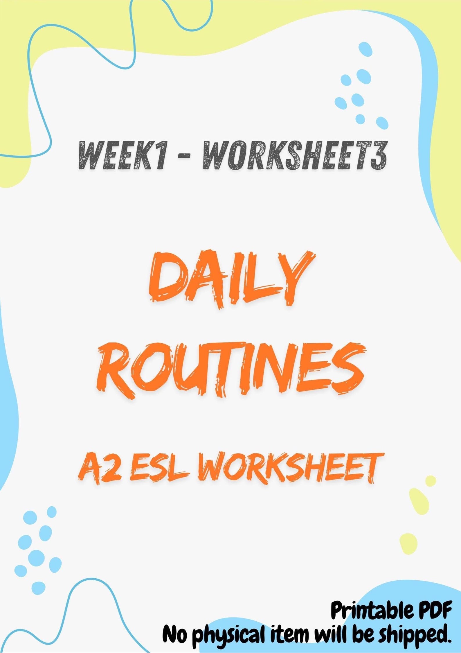 A2 ESL Reading Comprehension-vocabulary Worksheet | Daily Routines PDF ...