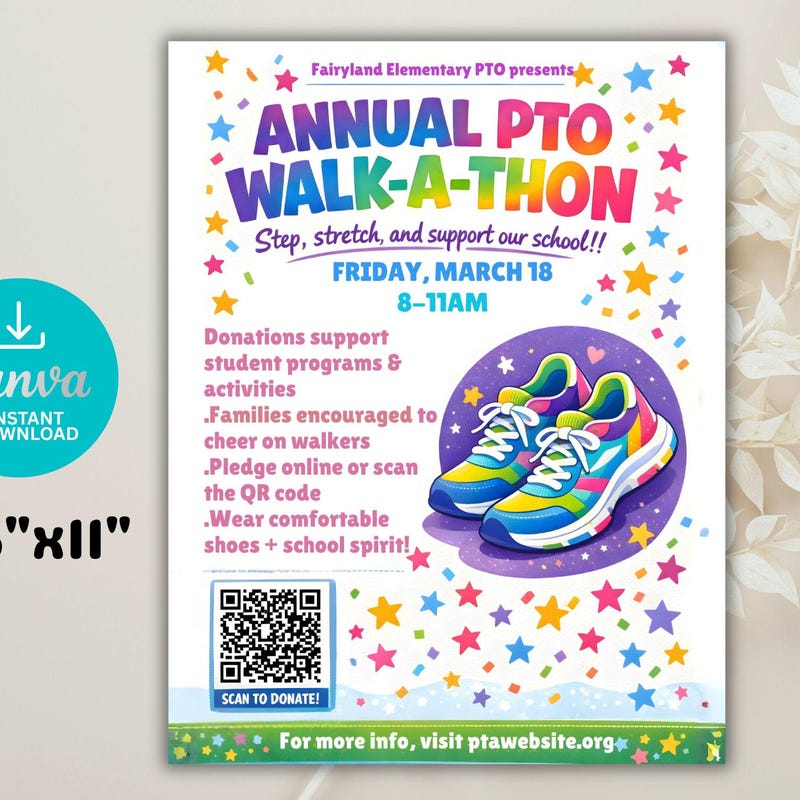 Walkathon Template - Etsy