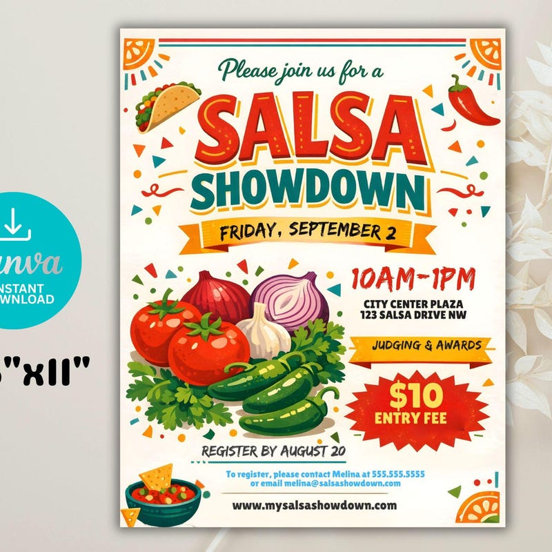 Salsa Competition Flyer - Etsy
