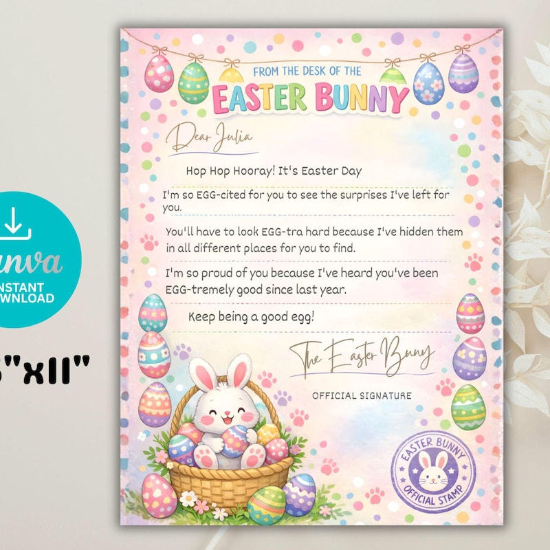 Bunny Easter Wall Art - Etsy