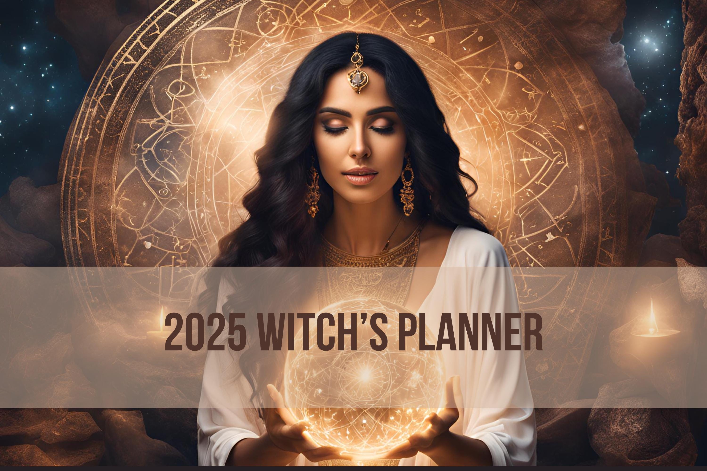 2025 Witch Planner Grimoire Printable | Moon Calendar | Wheel of the ...
