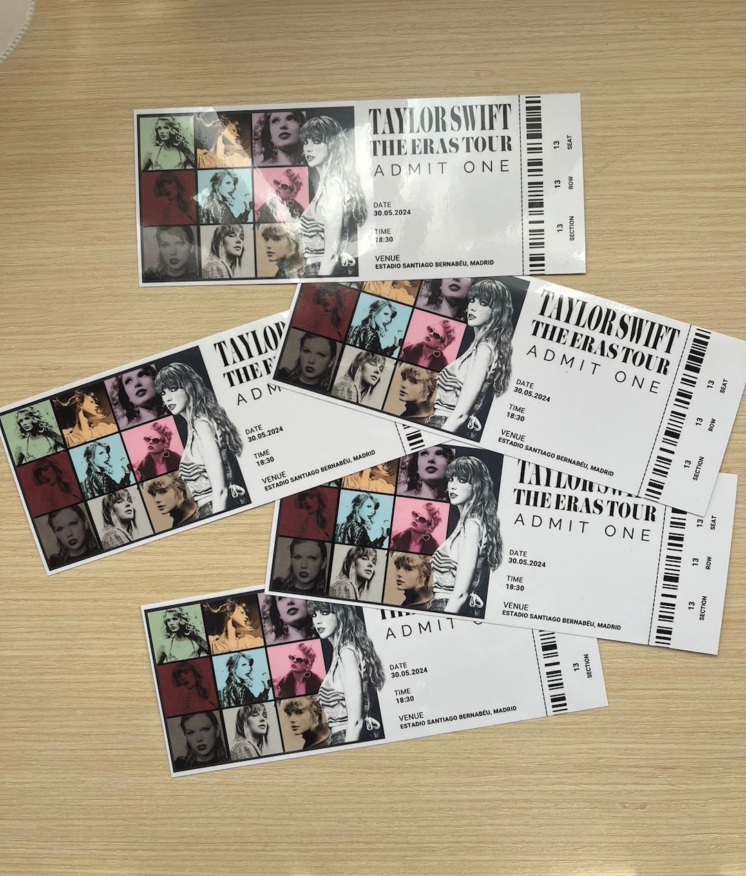 PHYSICAL & CUSTOM Taylor Swift the Eras Tour Ticket - Etsy Australia
