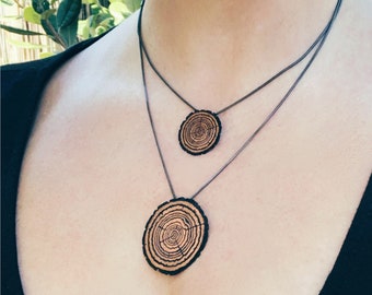 Wood Slice Necklace - Etsy