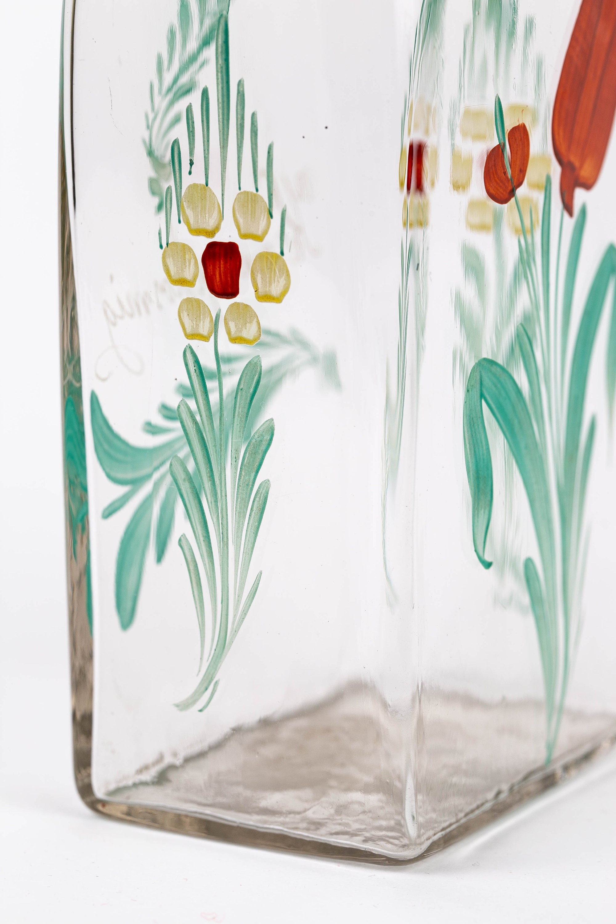 Antique 19th Century Liquor Bottle | Blowpipe Glass Flask | Old ...