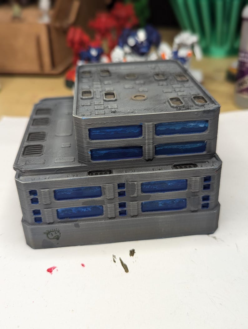 6MM Scale Mecha Combat Buildings - Painted - Etsy