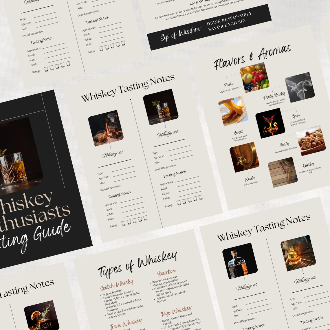 Whiskey Tasting Guide, Whiskey Party, Bourbon Tasting, Score Card ...