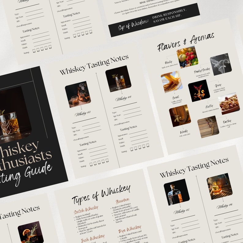 Whiskey Tasting Guide, Whiskey Party, Bourbon Tasting, Score Card ...