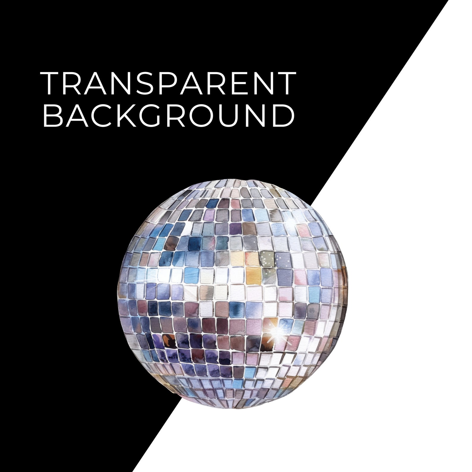 Disco Ball Clipart, Disco Party Clipart, Retro Disco Ball Png, Mirror ...