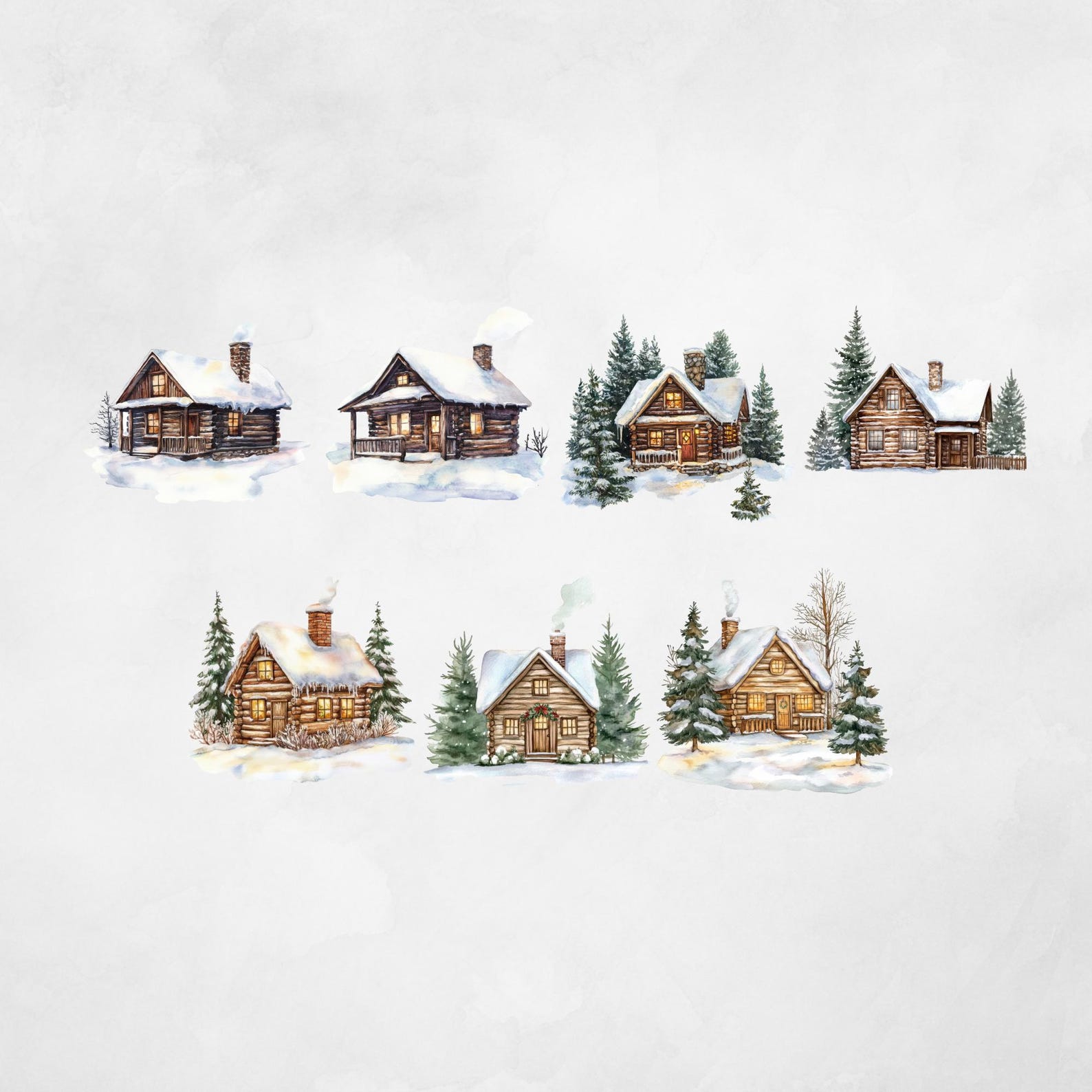 Log Cabin Clipart, Cabin in the Woods, Snowy Log Cabin, Log Cabin ...