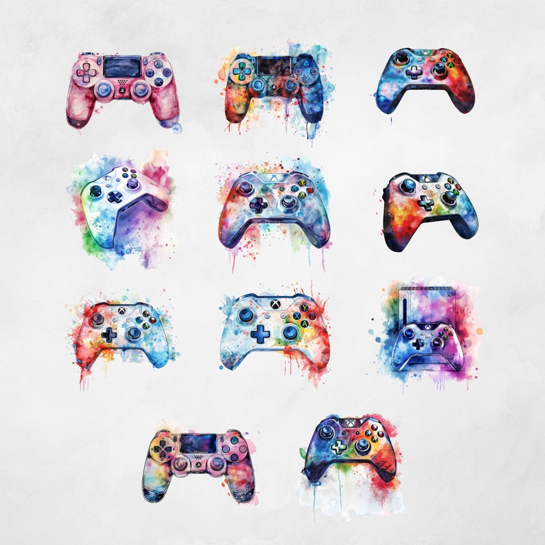 Playstation Console Clipart Xbox Console Games Console Wall Art ...