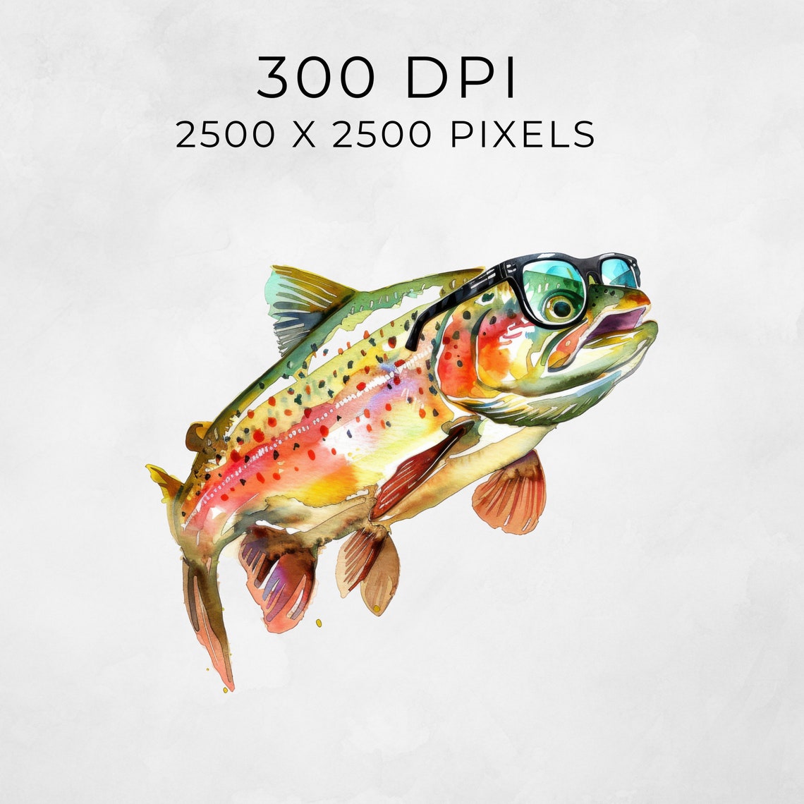 Fish With Glasses, Fish Clipart, Fish With Hat, Saltwater Fish ...