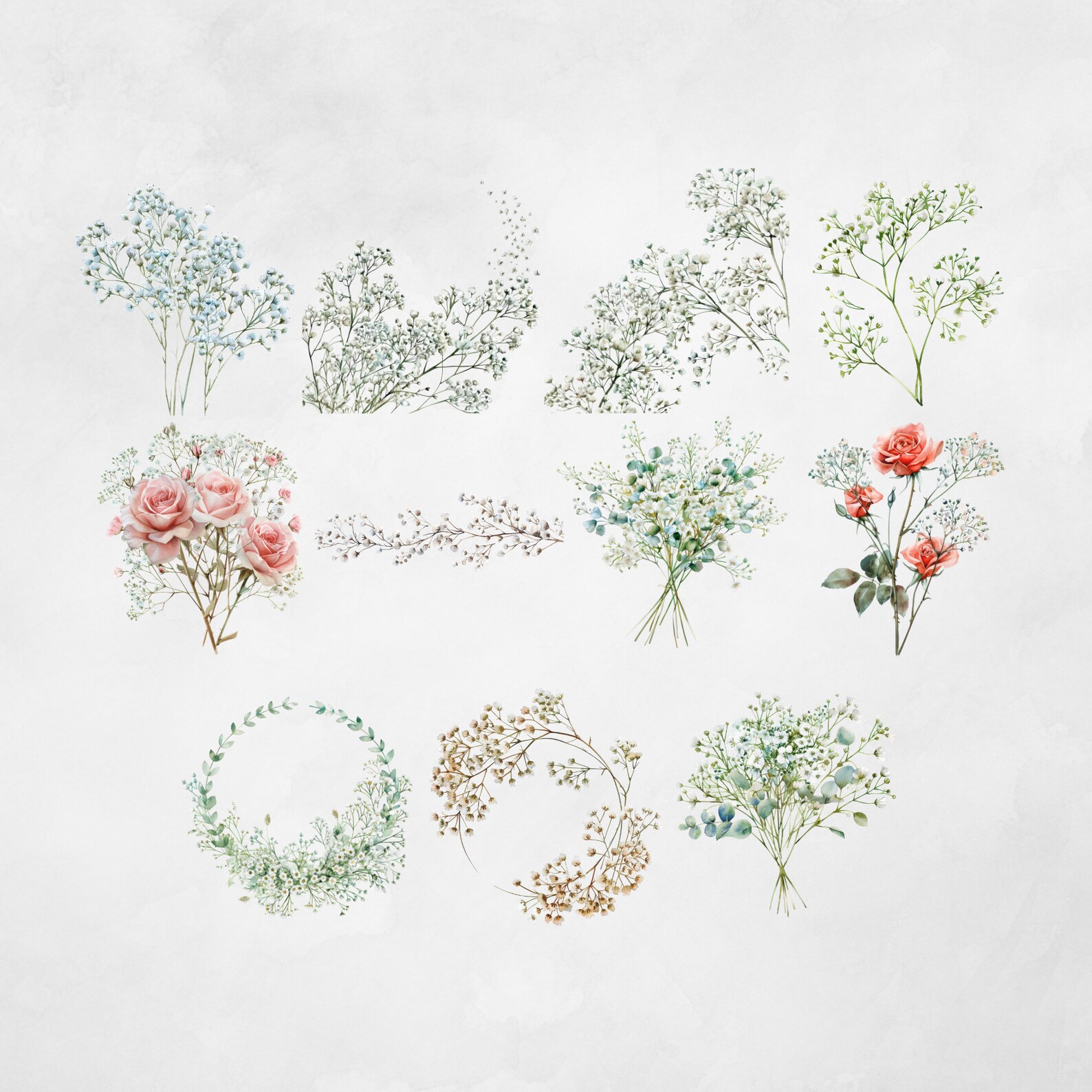 Baby Breath Clipart Watercolor Flower Baby Breath Flower Baby Floral ...