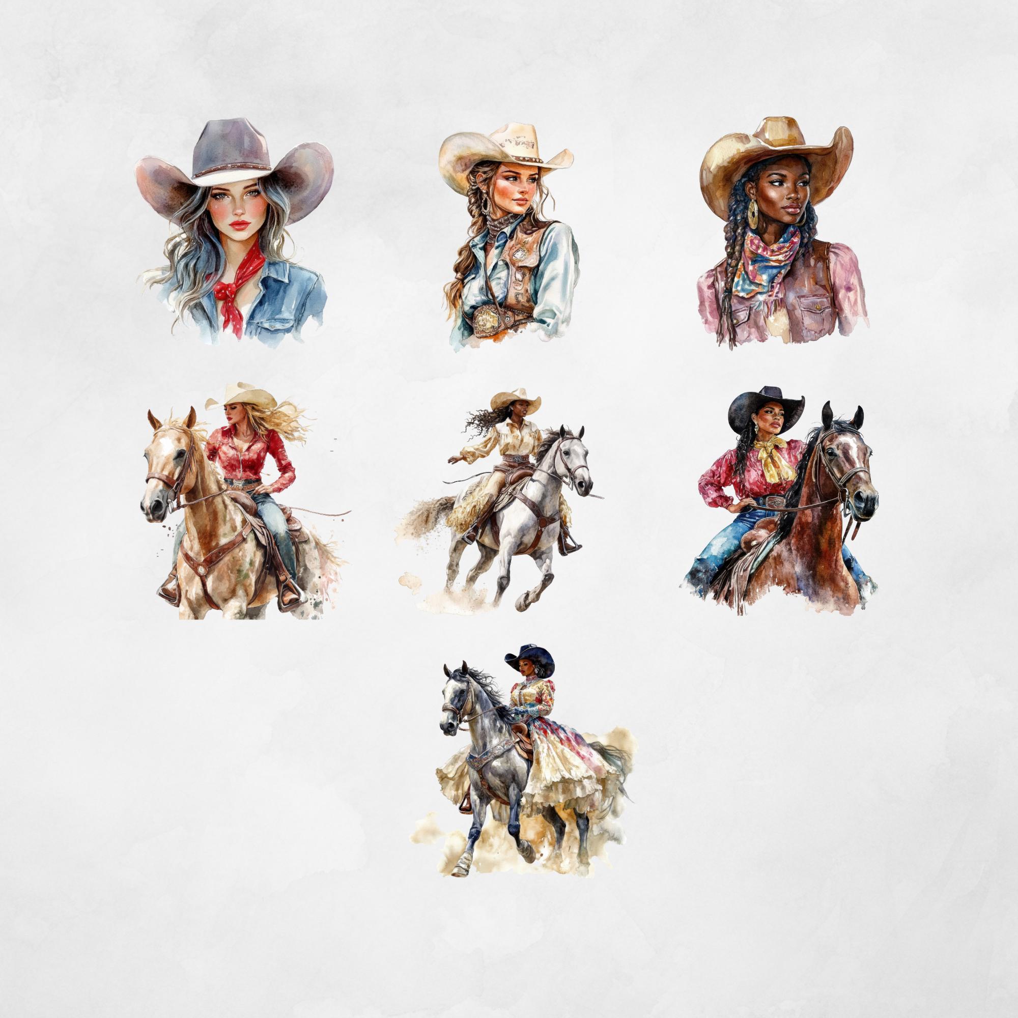 Rodeo Queen Clipart, Cowgirl Clipart, Country Girl Png, Black Woman ...