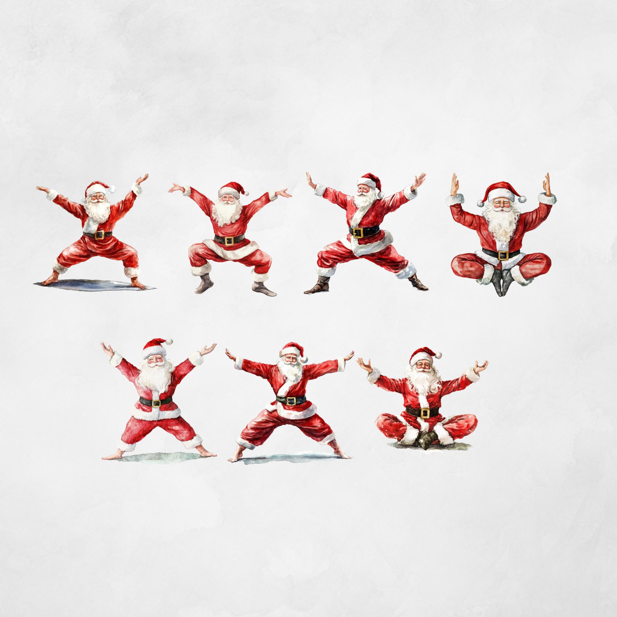Christmas Yoga Santa Clipart Santa Yoga Pose Christmas Yoga Png ...