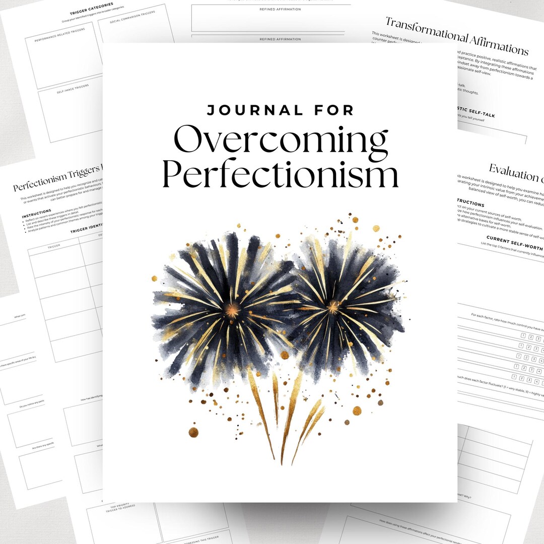 Perfectionism Therapy Worksheets, Inner Critic, CBT Worksheets, Self ...