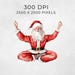 Christmas Yoga Santa Clipart Santa Yoga Pose Christmas Yoga Png ...