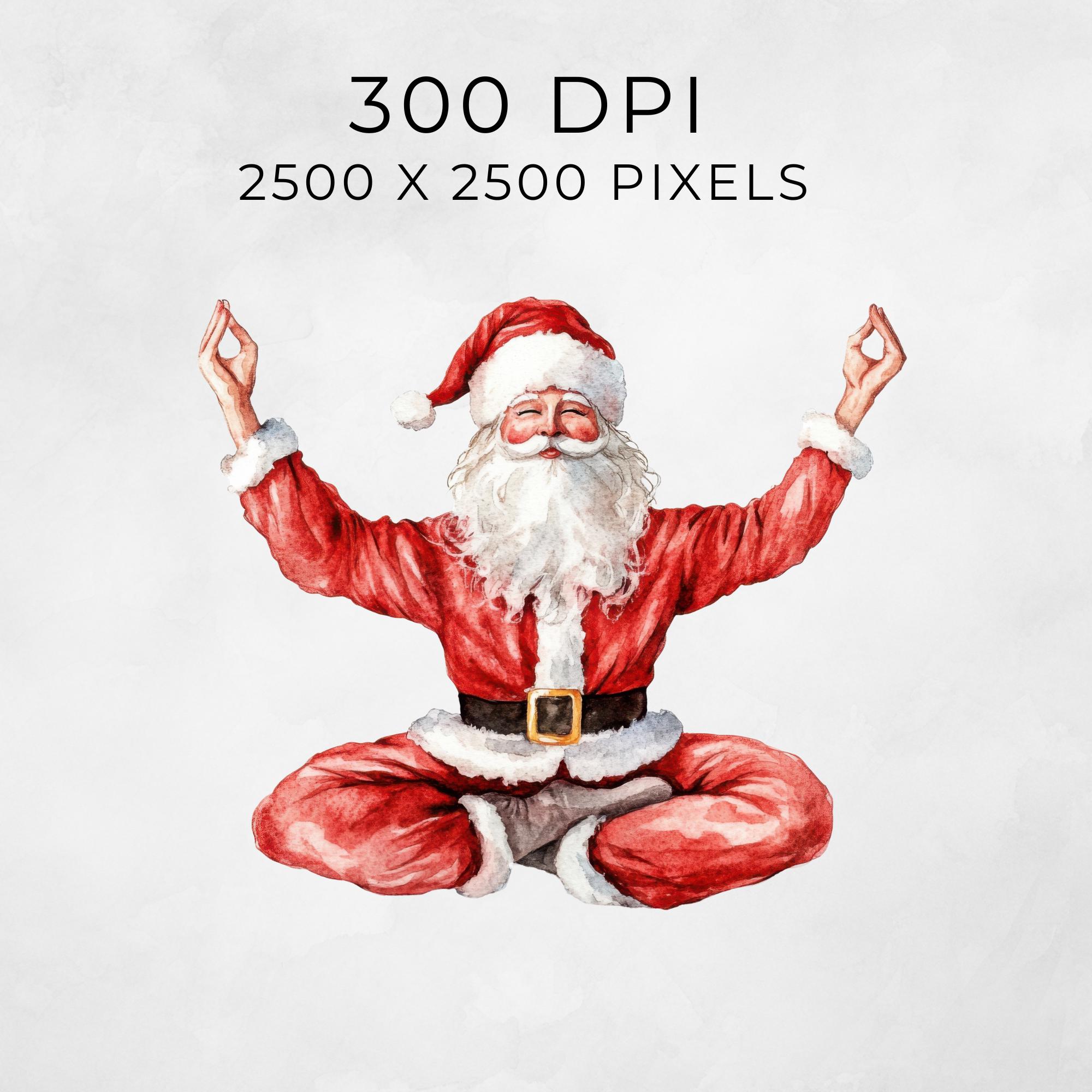 Christmas Yoga Santa Clipart, Santa Yoga Pose, Christmas Yoga Png ...