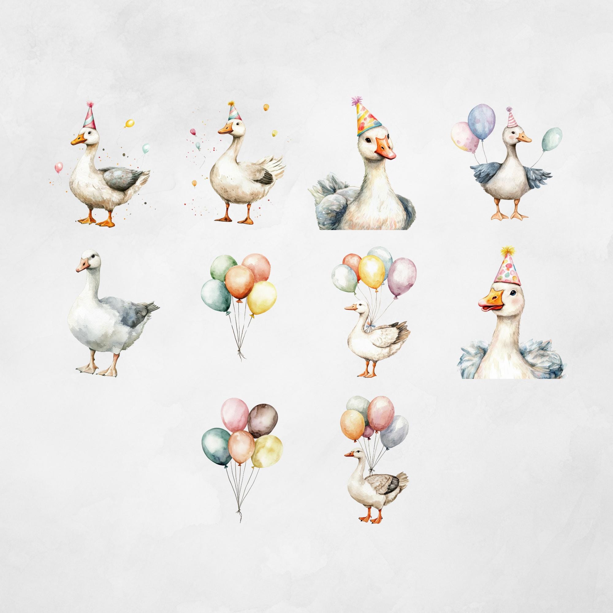Silly Goose Clipart Goose With Balloon Silly Goose Birthday Goose ...