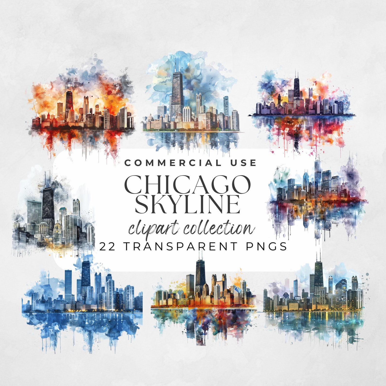 Chicago Clipart Silhouette Chicago Skyline Designs Chicago Clip Art ...