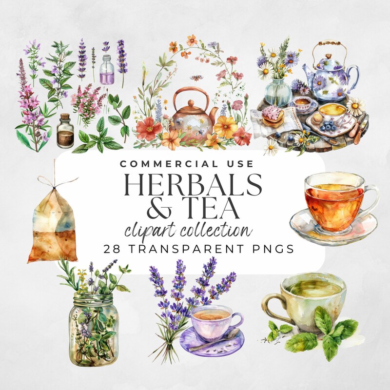Tea Time Clipart - Etsy