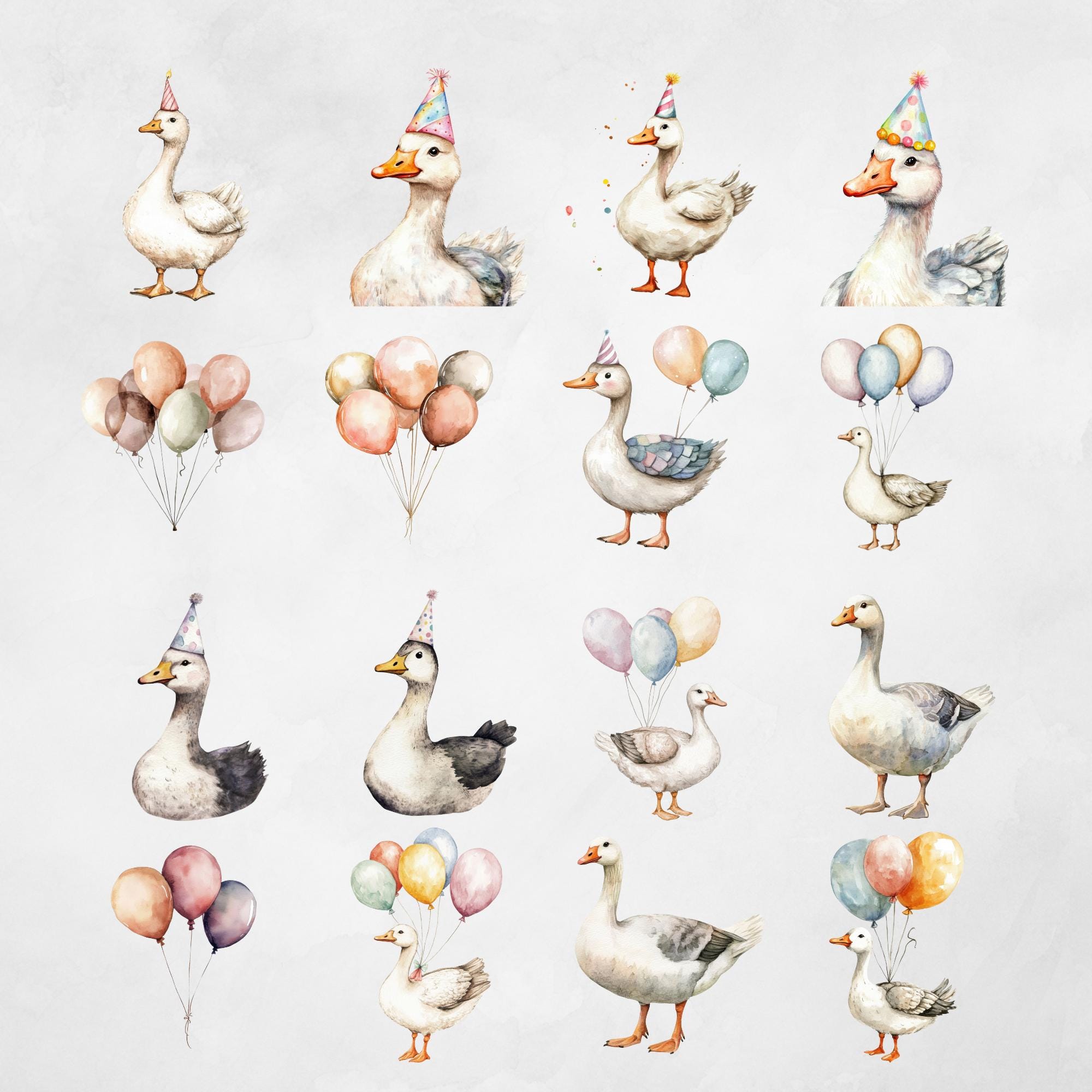 Silly Goose Clipart Goose With Balloon Silly Goose Birthday Goose ...