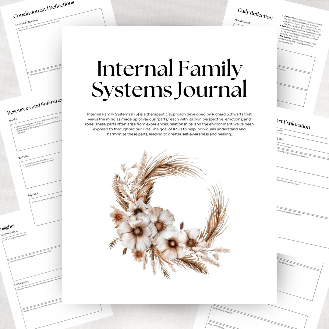 Internal Family Systems Journal, IFS Journal Prompt, Therapy Worksheets ...