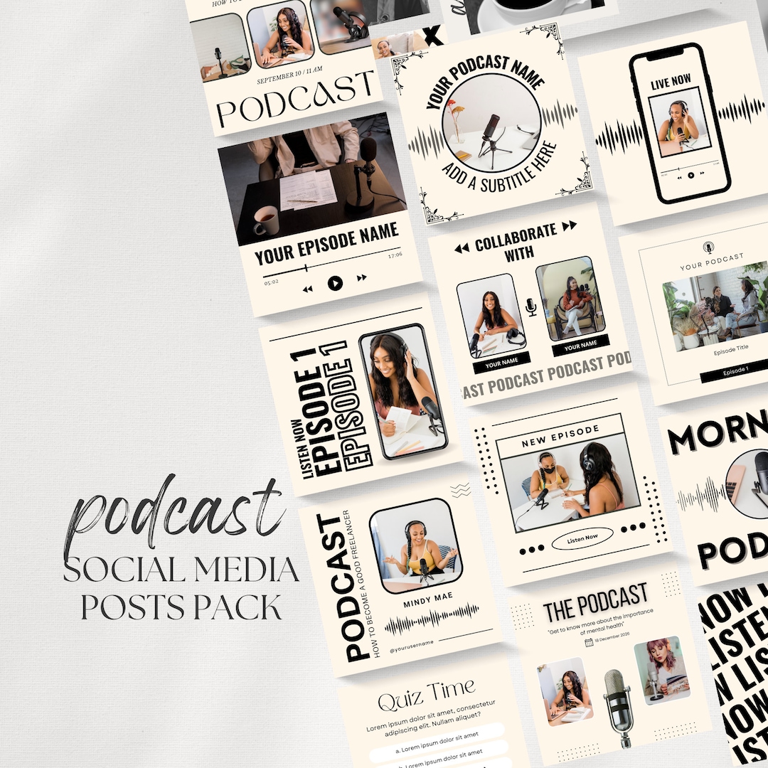 Podcast Posts Podcast Instagram Podcast Media Kit Podcast Bundle ...