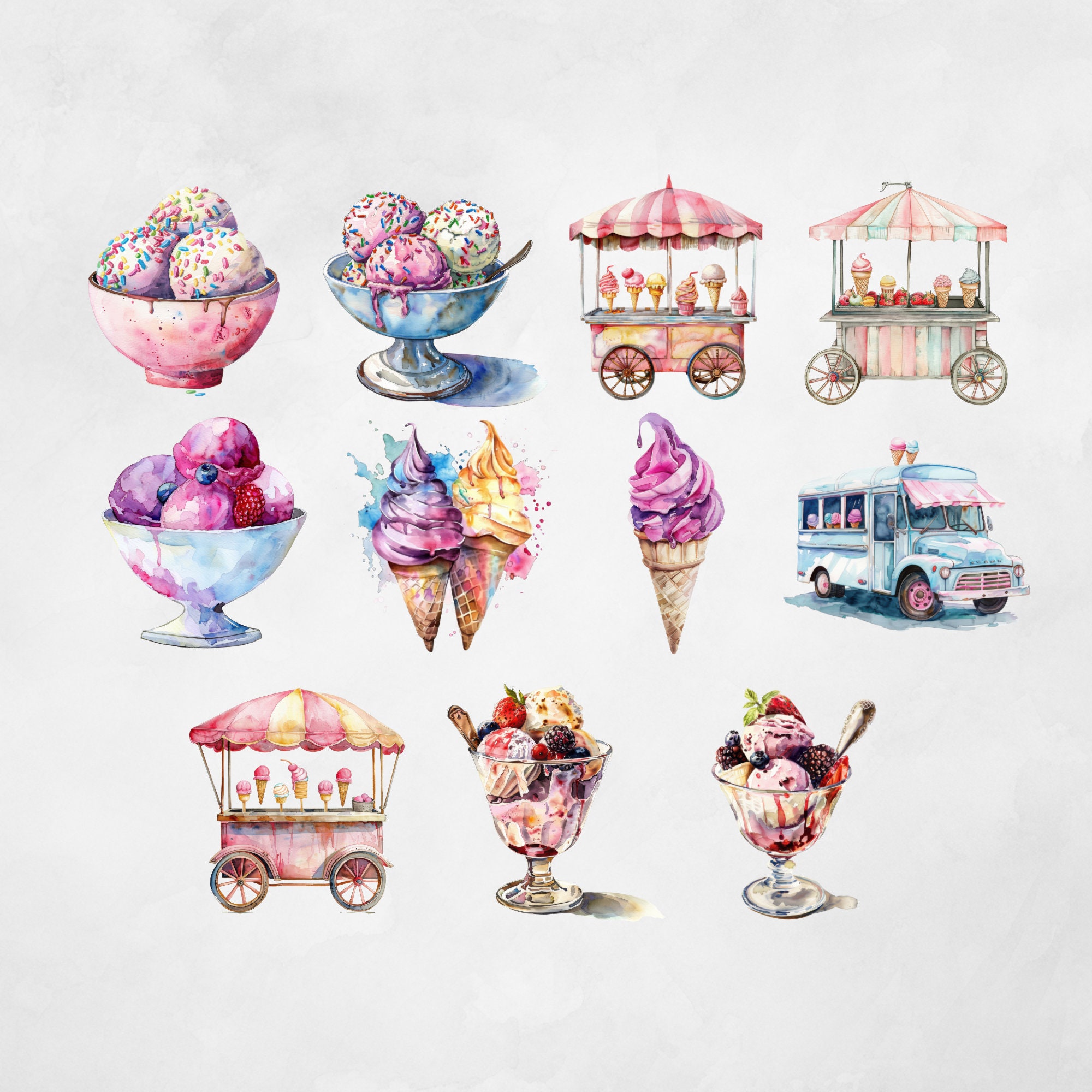 Ice Cream Clipart, Summer Clipart, Ice Cream Party, Ice Cream Clip Art ...
