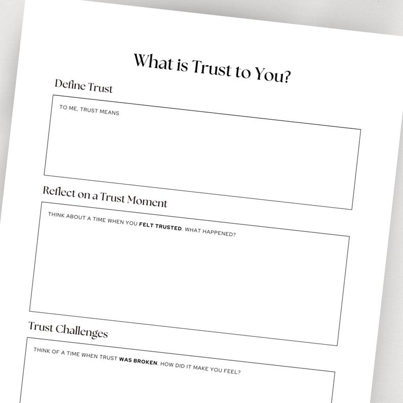 Building Trust Worksheets Conflict Resolution Couples Counseling ...